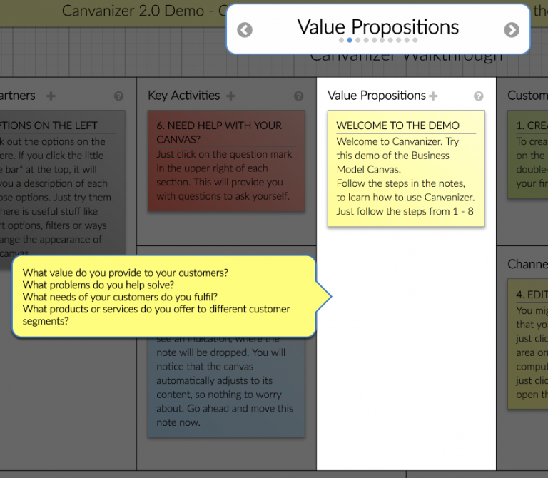 A tutorial for the Business Model Canvas - Canvanizer